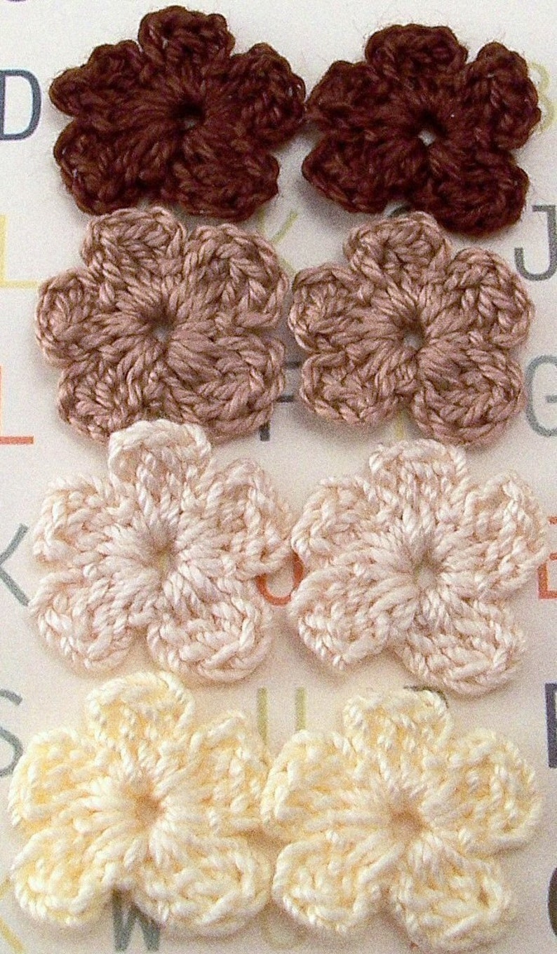 Crochet Brown Flowers - Etsy