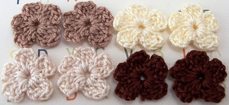Crochet Brown Flowers - Etsy