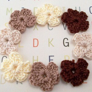 Crochet Brown Flowers - Etsy
