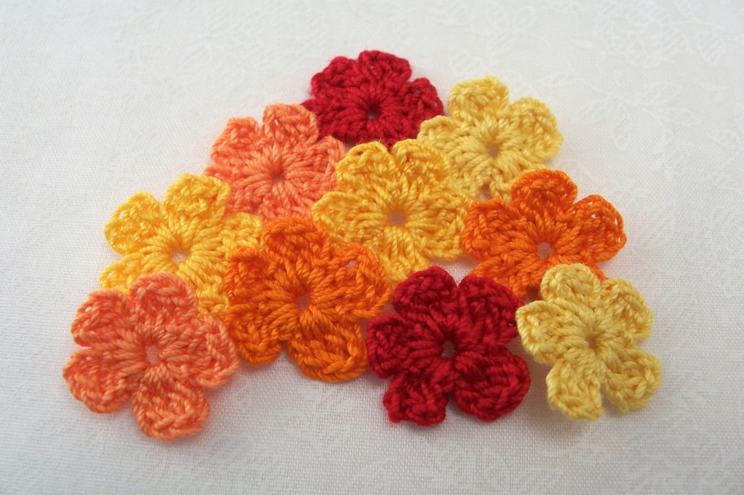 Crochet Fall Flower Appliques - Small Forget Me Nots - Etsy