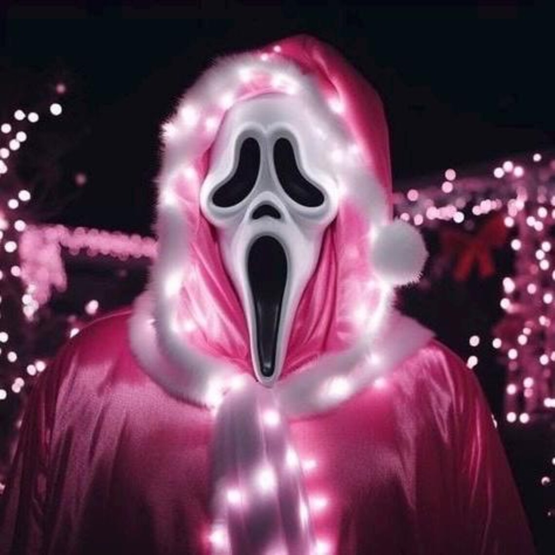Ghost Face Pink Santa Tshirt - Etsy