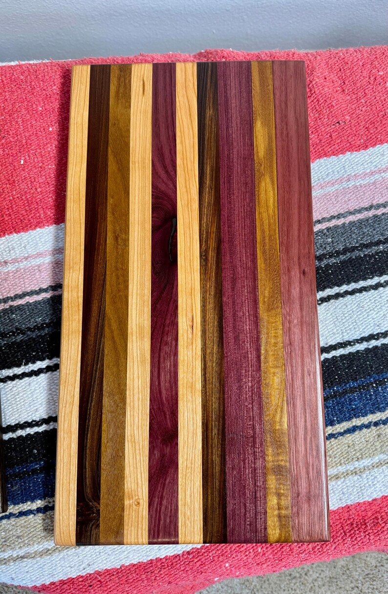 Custom Handmade Edge Grain Exotic Hardwood Charcuterie/cutting Board - Etsy