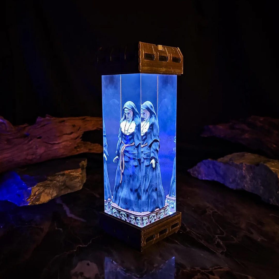 Horror Valak the Conjuring the Nun Epoxy Resin Lamp Art, Night Light ...