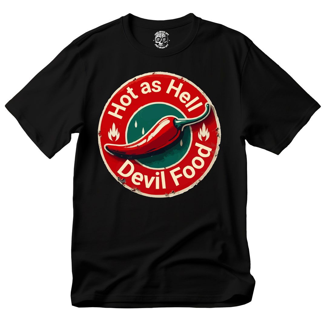 Chili T-shirt, Spicy Food T-shirt, Red Chili T-shirt, Spicy T-shirt ...