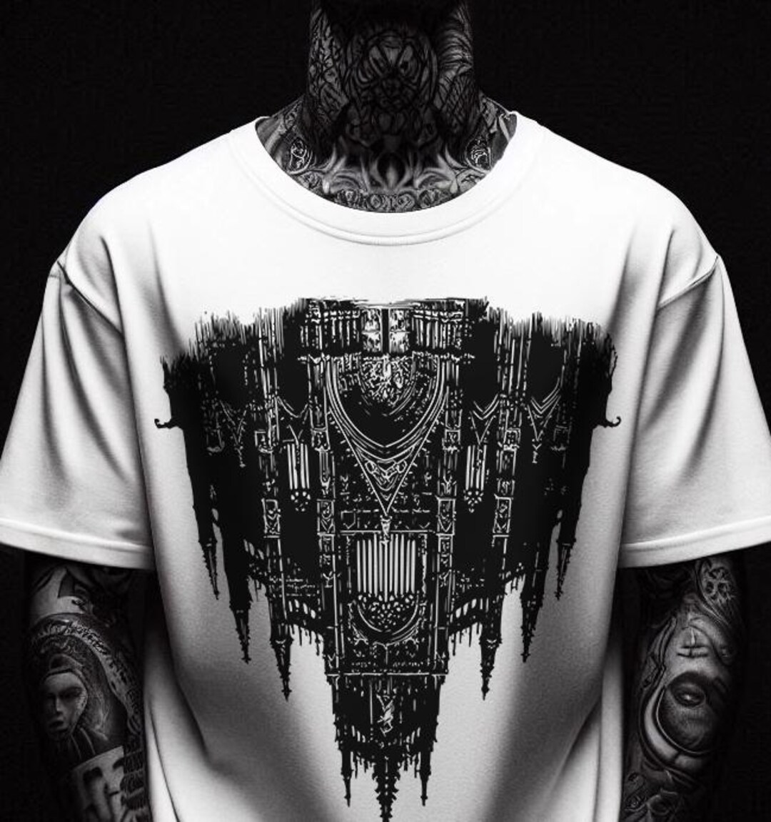 Gothic Cathedral T-shirt, Satanic Cathedral T-shirt, Gothic Church T ...