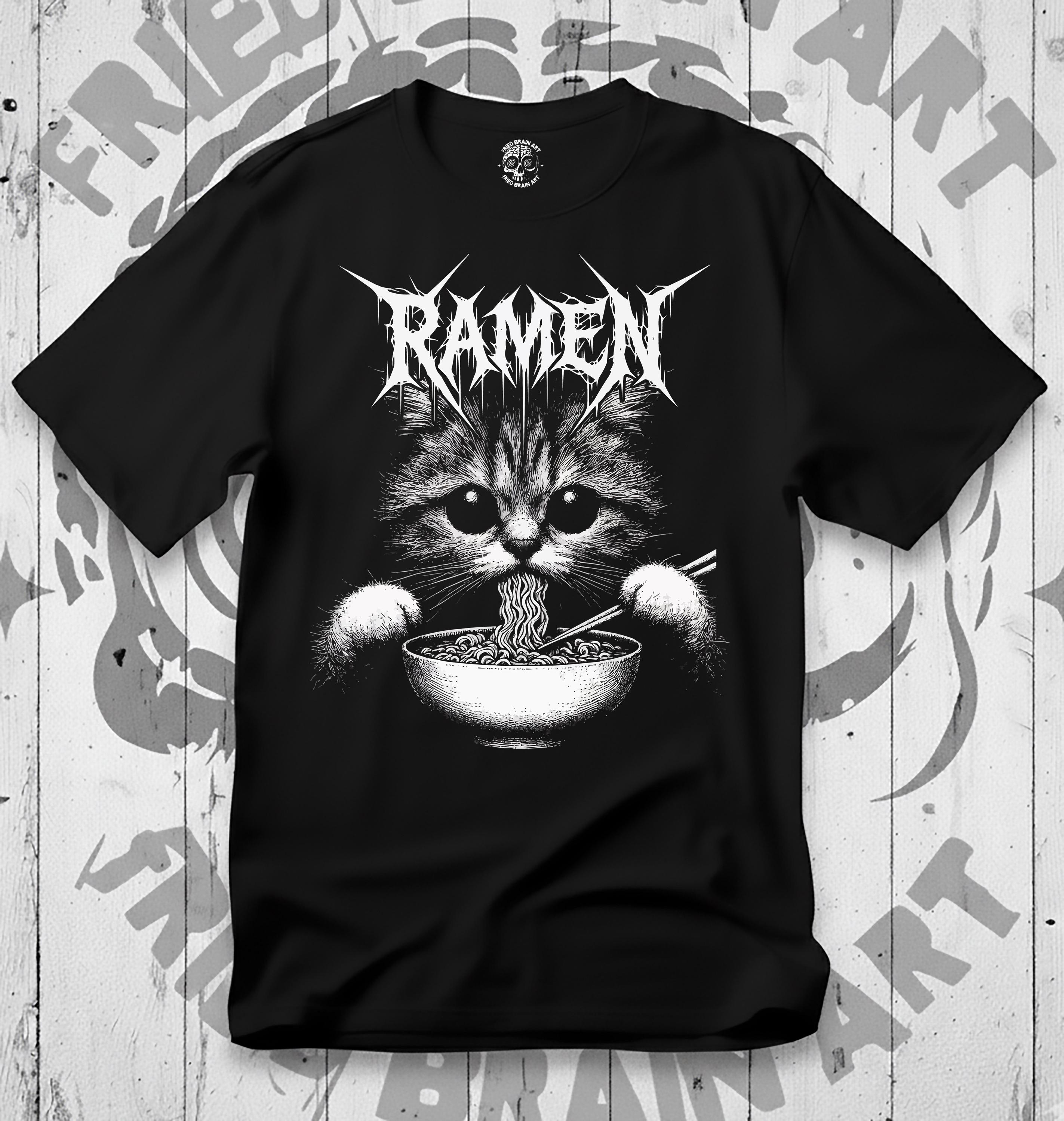 Cat Eating Ramen T-shirt, Noodle Soup Tee - Etsy