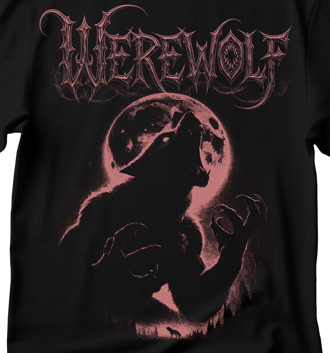 Vintage 90s Wolf Graphic T-shirt: Howling Werewolf Design - Etsy