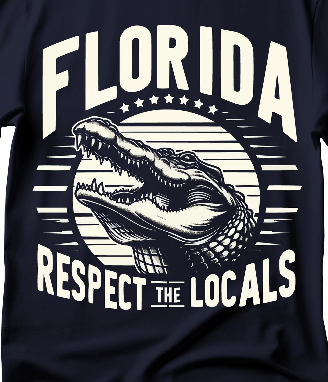 Florida Alligator T-shirt: Respect the Locals Graphic Tee - Etsy