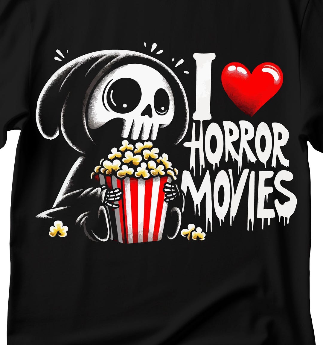 I Love Horror Movies T-shirt, Horror Movie T-shirt, Scary Movie T-shirt, Horror Movie Lovers ...