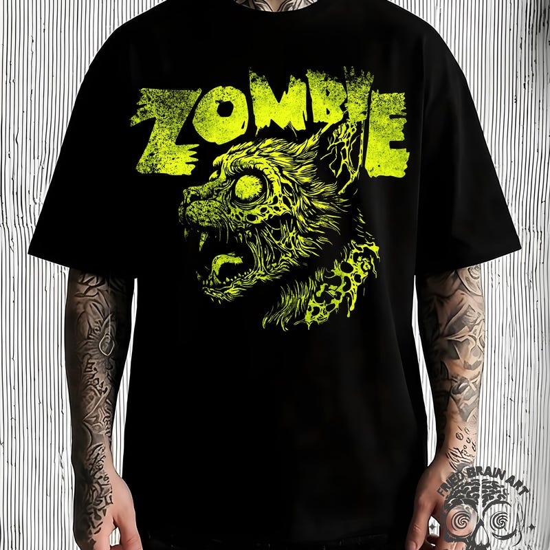Cat Zombie Tshirt - Etsy