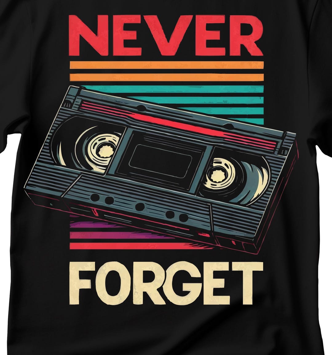 Retro VHS Tape T-shirt: Never Forget Vintage Style - Etsy