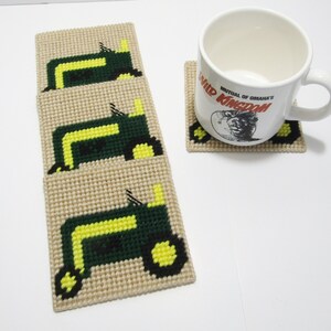 Farm Tractor Coaster Sets. Green Tractor Design or Red Tractor Design ...