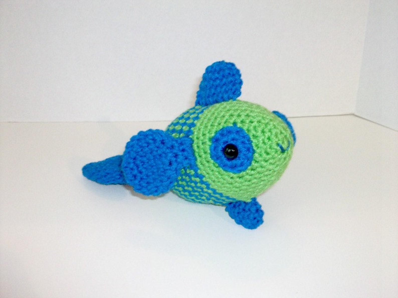 Tropical Fish Plush Toy Blue-green Toy Stuffed Fish Handmade - Etsy