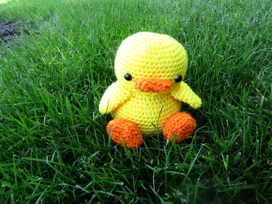 Yellow Plush Baby Duck. Barnyard Buddy Duck. Amigurumi Animal. Toy Farm ...