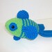 Tropical Fish Plush Toy Blue-green Toy Stuffed Fish Handmade - Etsy