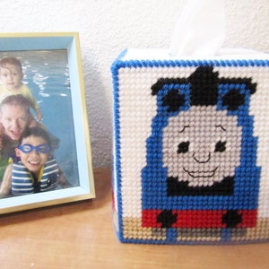 Storybook Train Tissue Box Cover. Child-favorite Cartoon Train Tissue ...