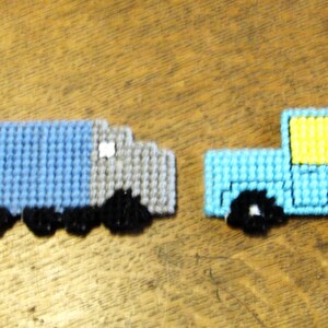 Trio of Trucks Magnets. Pickup Truck, Dump Truck, Semi Tractor-trailer ...
