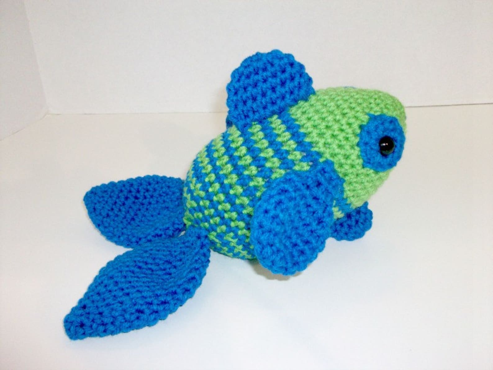 Tropical Fish Plush Toy Blue-green Toy Stuffed Fish Handmade | Etsy