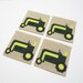 Farm Tractor Coaster Sets. Green Tractor Design or Red Tractor - Etsy