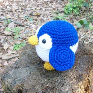 Royal Blue Plush Penguin. Cute Cuddle Buddy Blue Penguin. Roly-poly Toy ...