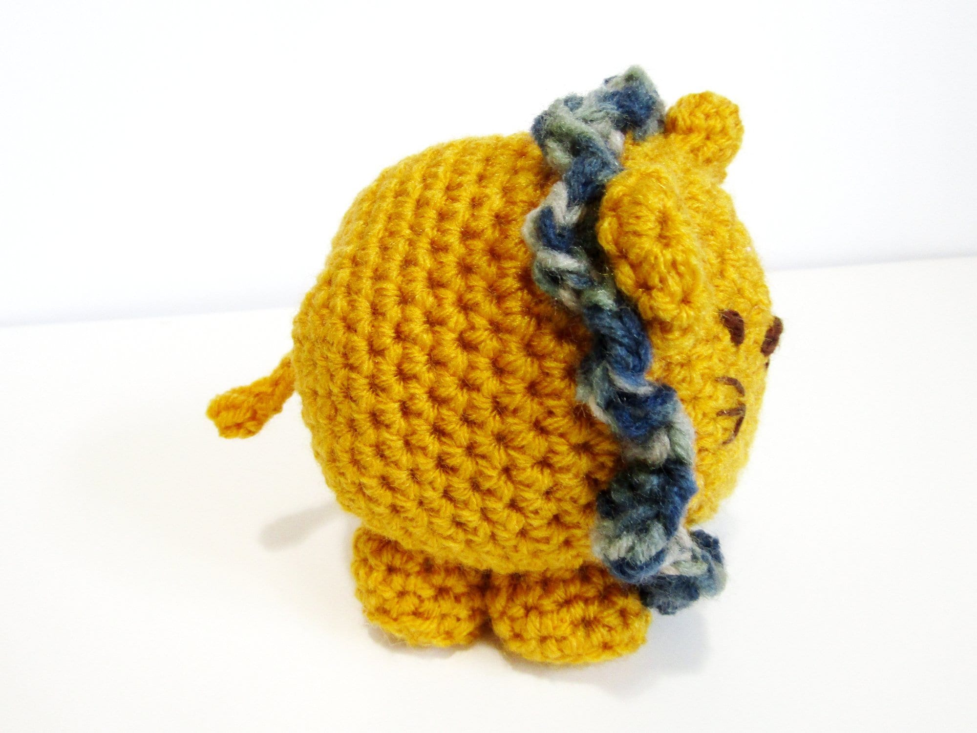 Luke the Lovable Lion Plush Animal. Amigurumi Animal in Kawaii Crochet ...