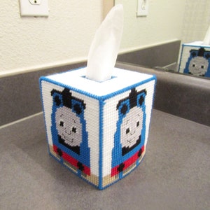 Storybook Train Tissue Box Cover. Child-favorite Cartoon Train Tissue ...