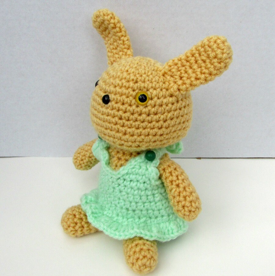 Golden Bunny Girl. Bunny Girl Plush Doll With Dress. Gift for - Etsy