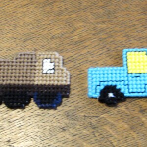 Trio of Trucks Magnets. Pickup Truck, Dump Truck, Semi Tractor-trailer ...