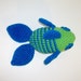 Tropical Fish Plush Toy Blue-green Toy Stuffed Fish Handmade - Etsy