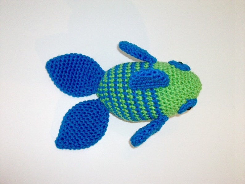 Tropical Fish Plush Toy Blue-green Toy Stuffed Fish Handmade - Etsy