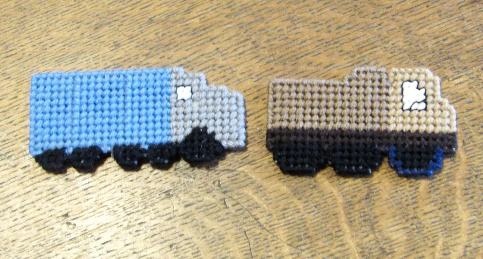 Trio of Trucks Magnets. Pickup Truck, Dump Truck, Semi Tractor-trailer ...