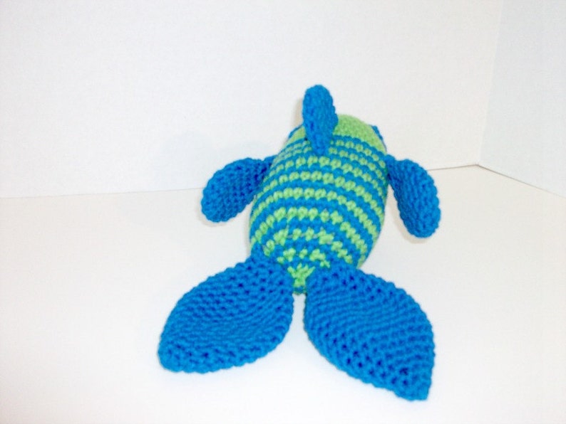 Tropical Fish Plush Toy Blue-green Toy Stuffed Fish Handmade - Etsy