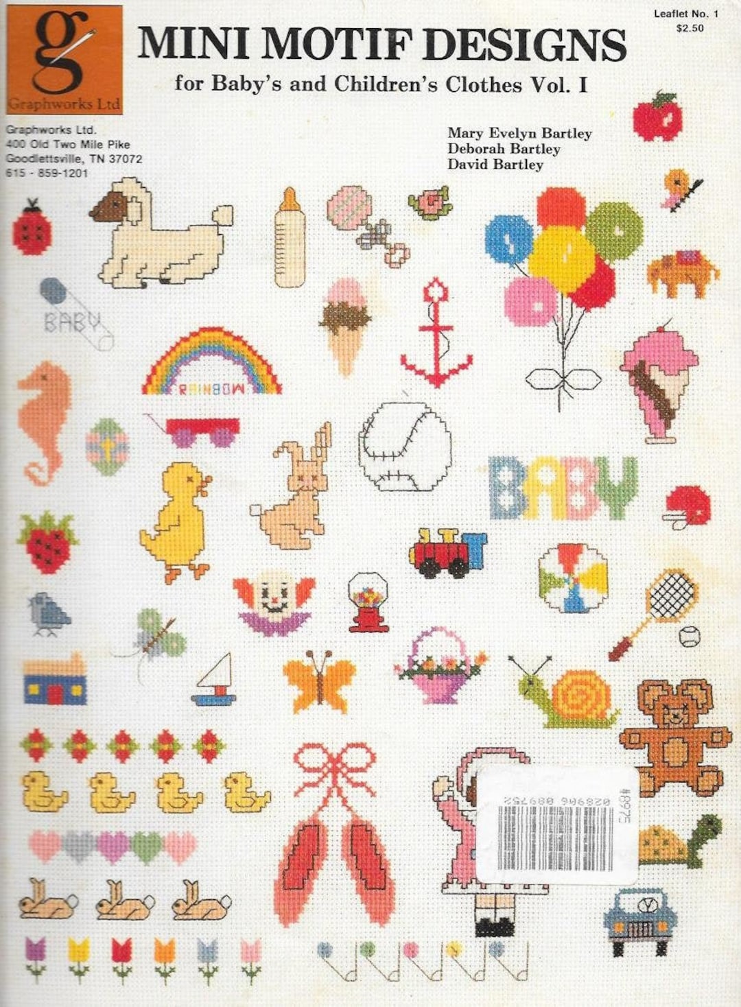 Mini Motif Designs. Cross Stitch PATTERN Leaflet. 46 Designs - Etsy