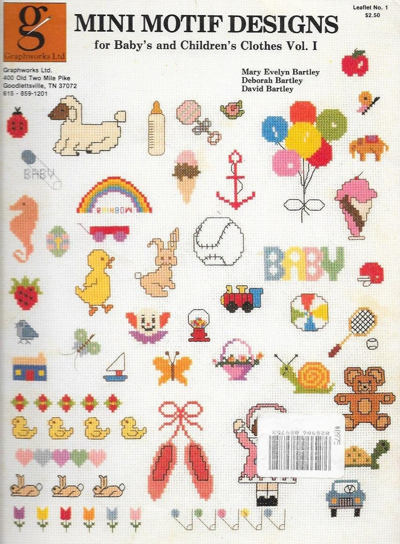 Mini Motif Designs. Cross Stitch PATTERN Leaflet. Country Motifs 21 ...