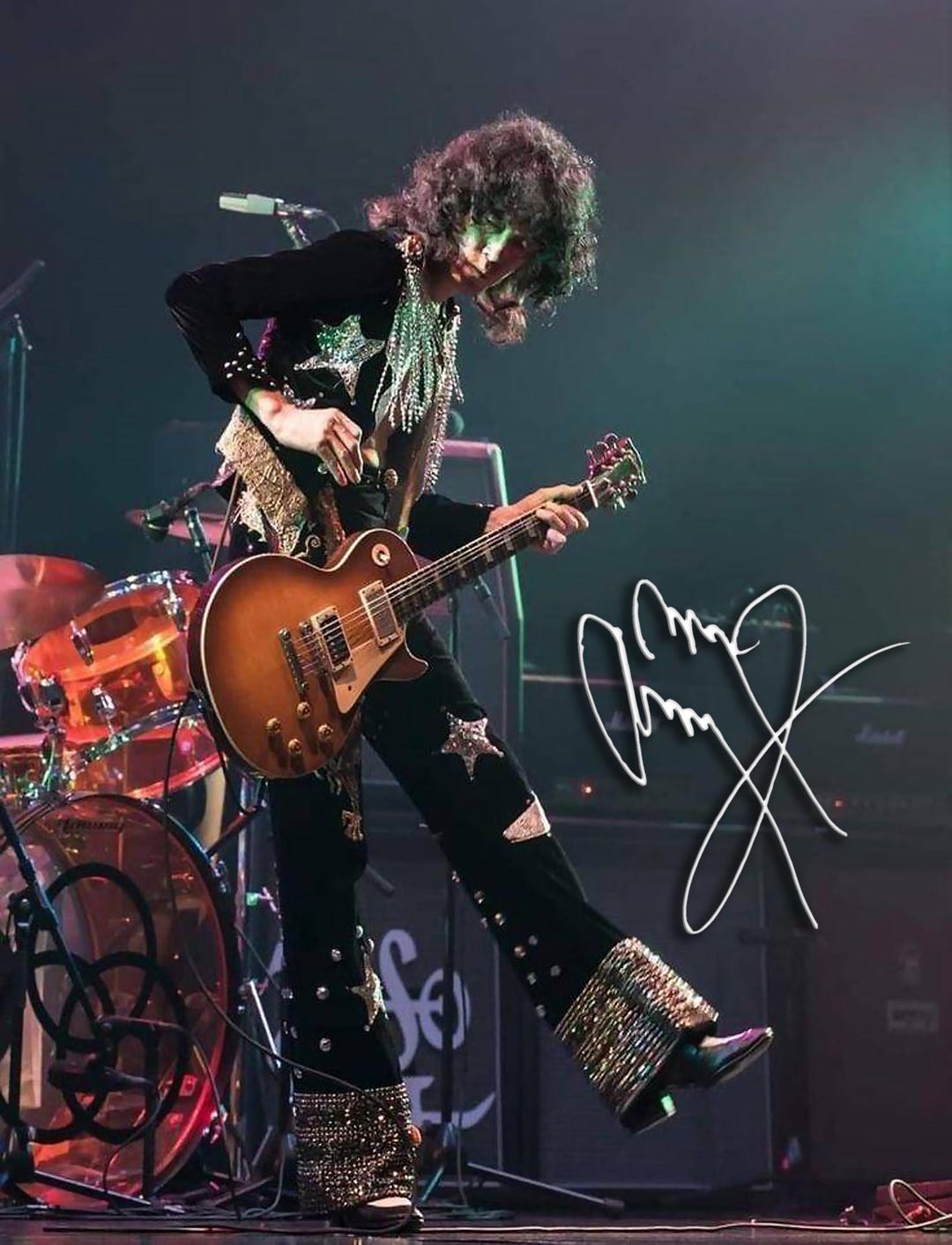 Jimmy Page of Led Zeppelin 8x10 Print With Autograph (copy) Led ...