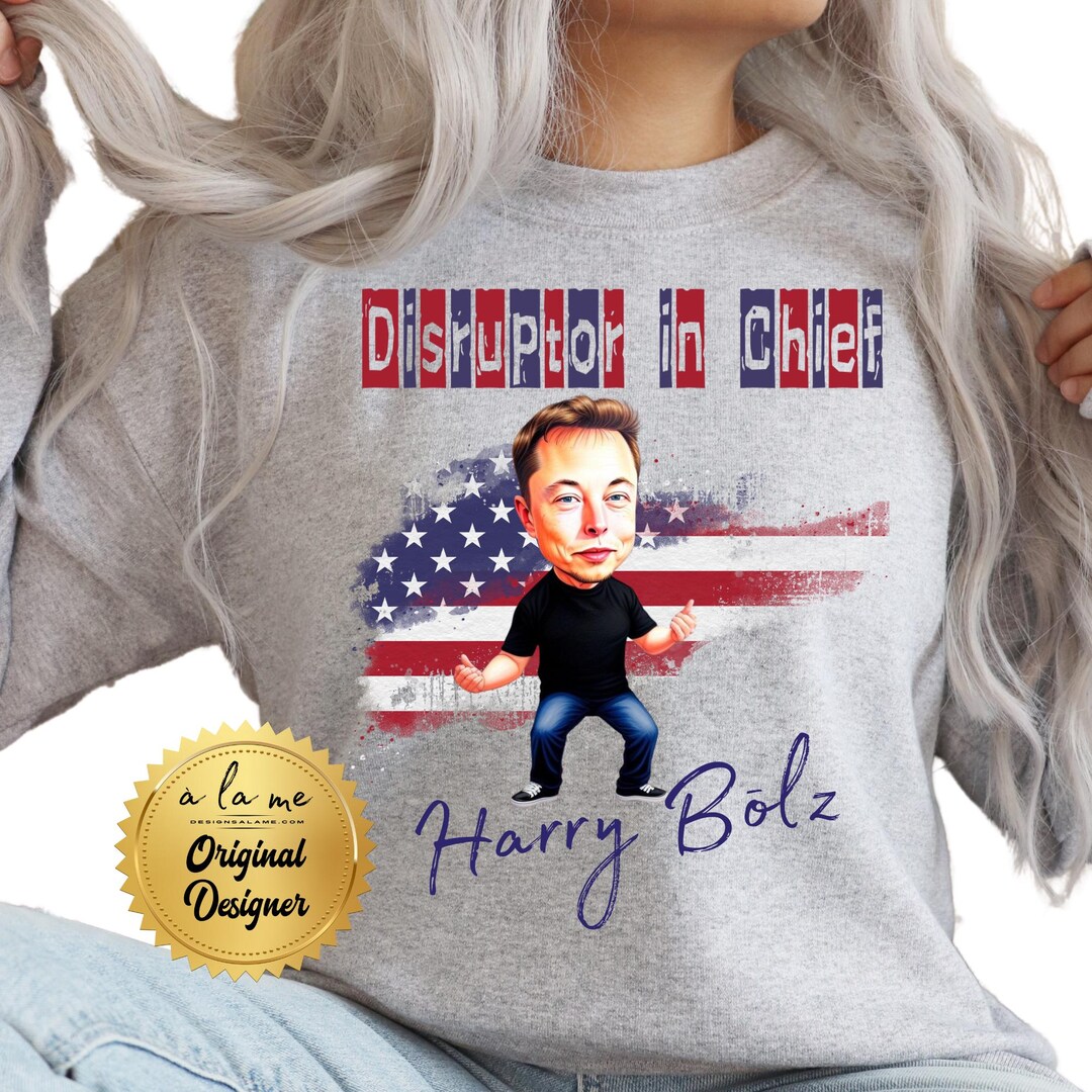 APPAREL - Disruptor in Chief - Elon - Musk - Harry Bolz - Etsy