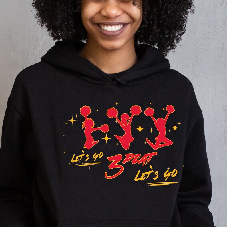 PNG Digital Download Let's Go Cheerleader 3 Peat Three Peat for DTF ...