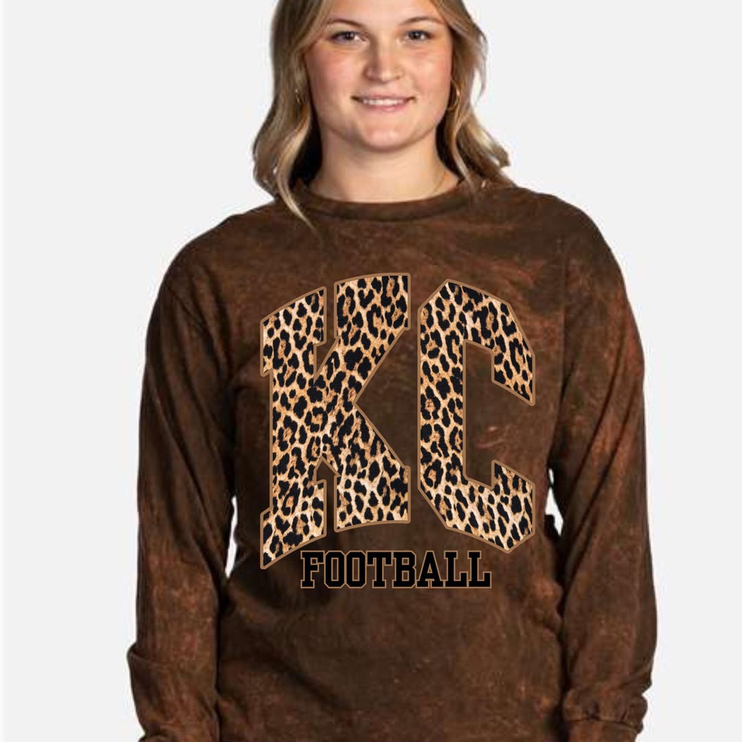 PNG Digital Download - KC Football Leopard Print Varsity Letters -for ...