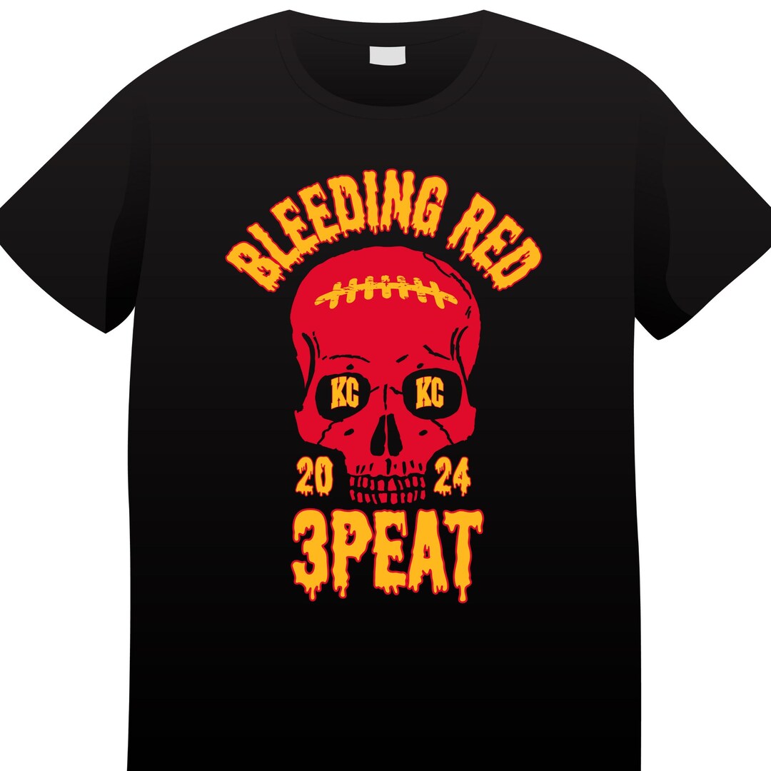 PNG Digital Download We Bleed Red 3 Peat Season KC Football for DTF ...