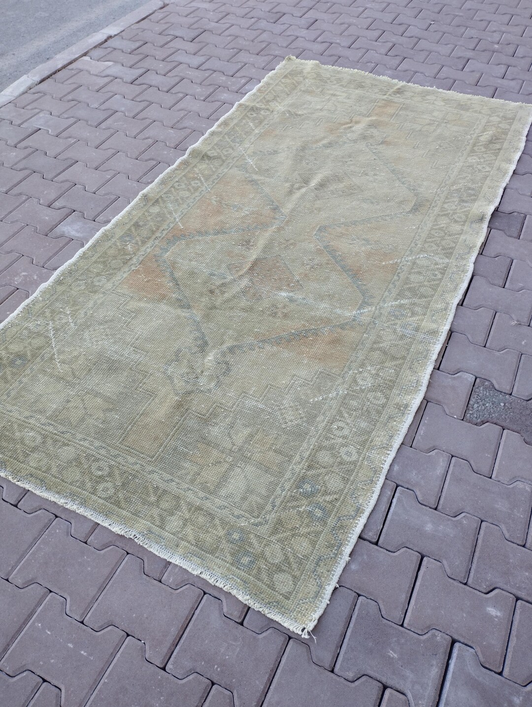 4x8 ,turkish Rug, Runner, Handmade Rug , Vintage Rug , Oushak Rug,deorc ...