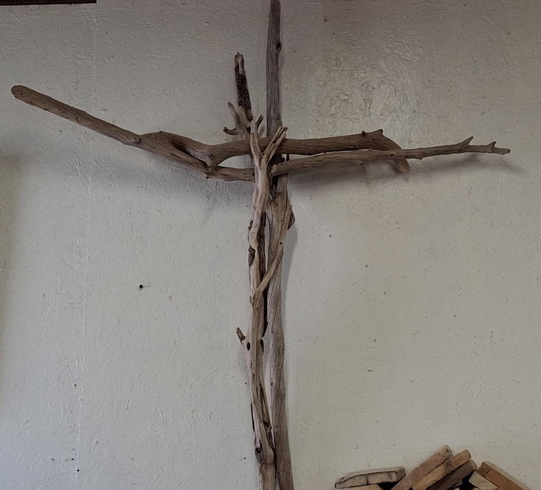 Rustic Driftwood Cross (48