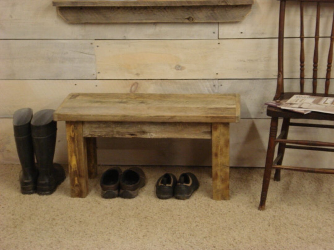Handmade Rustic Driftwood Bench (38" X 15") With Nautical Coastal Theme ...