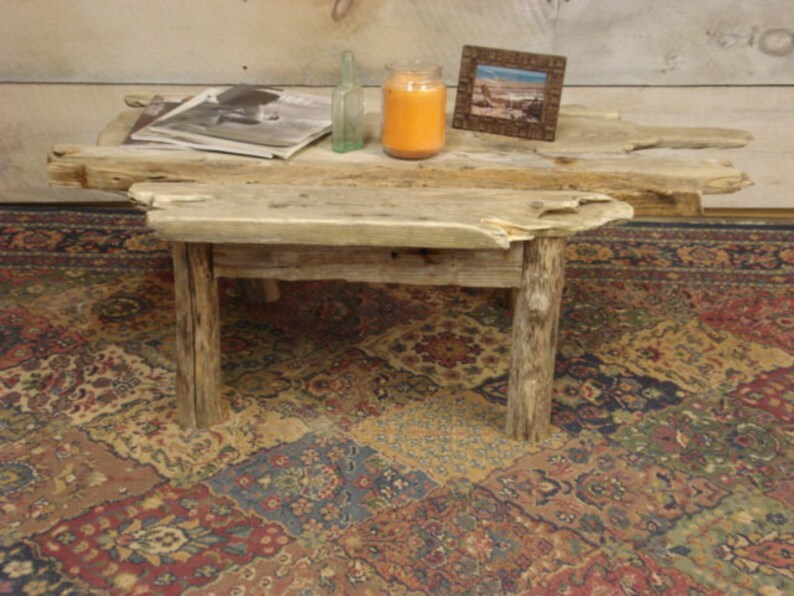 Driftwood Coffee Table With Uneven Edges 50 X 30 - Etsy