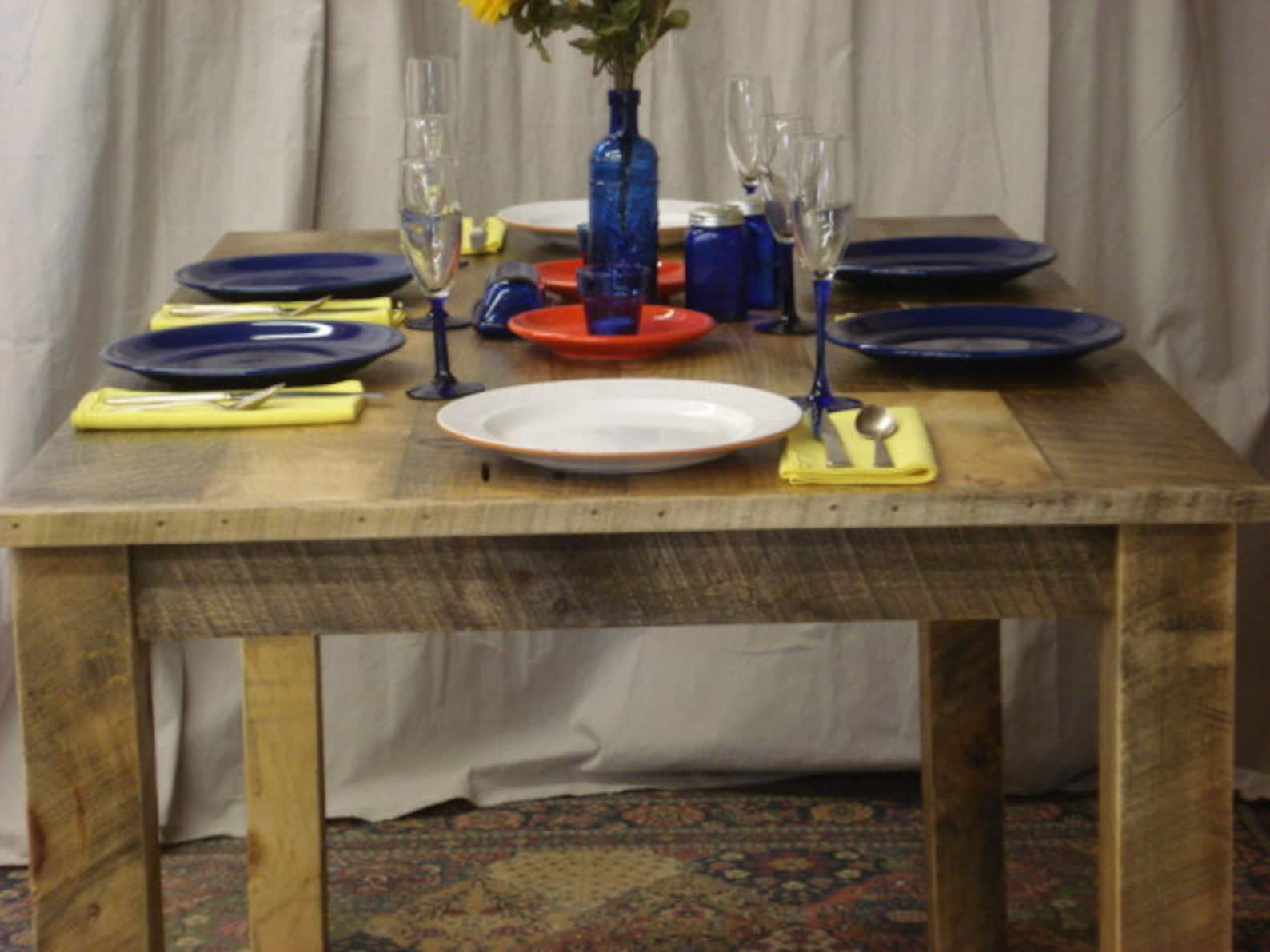 Farmhouse Table Rustic Dining Room Table 60 X 36 - Etsy