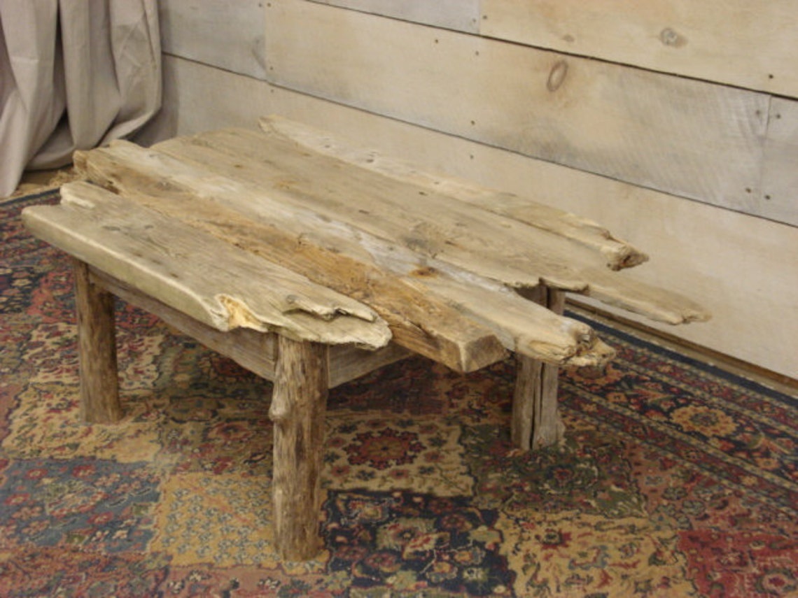 Driftwood Coffee Table with uneven edges 50 x 30 | Etsy