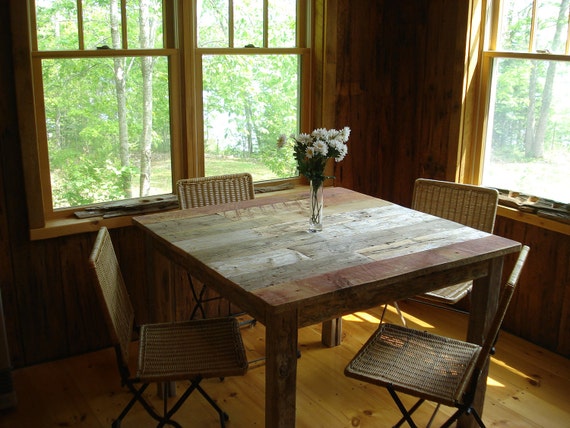 Reclaimed driftwood dining table store