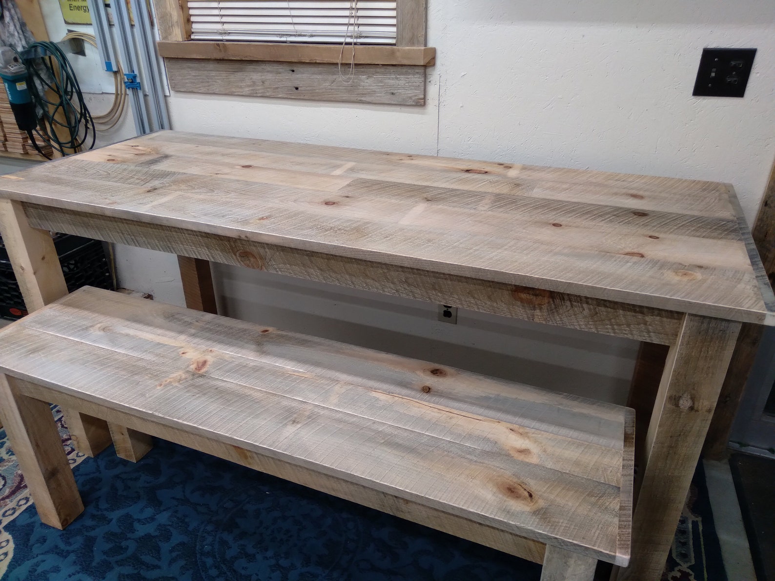 Farmhouse Table, Counter Height Dining Room Table, 72 X 28 Deep X 30 to ...