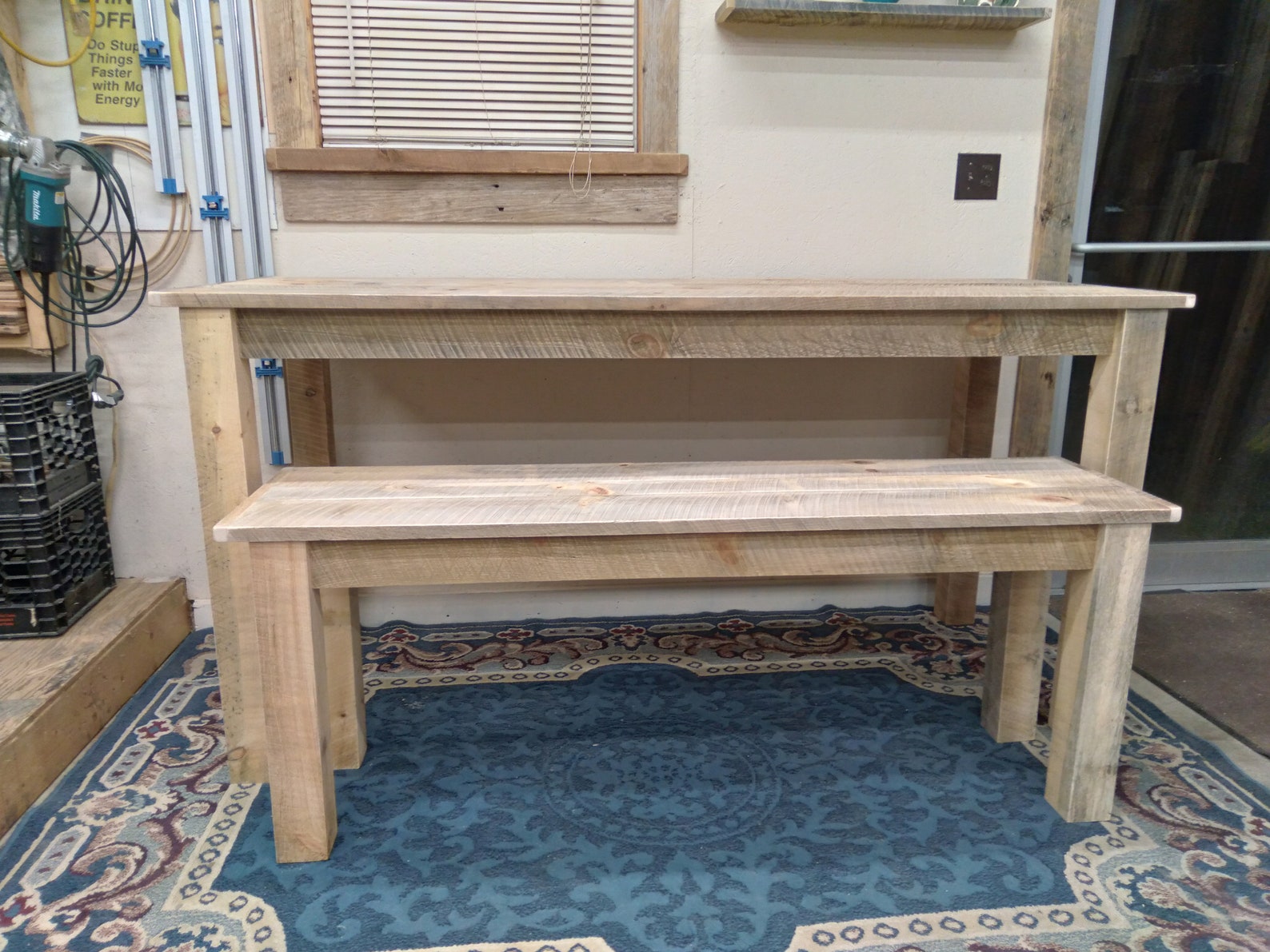 Farmhouse Table, Counter Height Dining Room Table, 72 X 28 Deep X 30 to ...