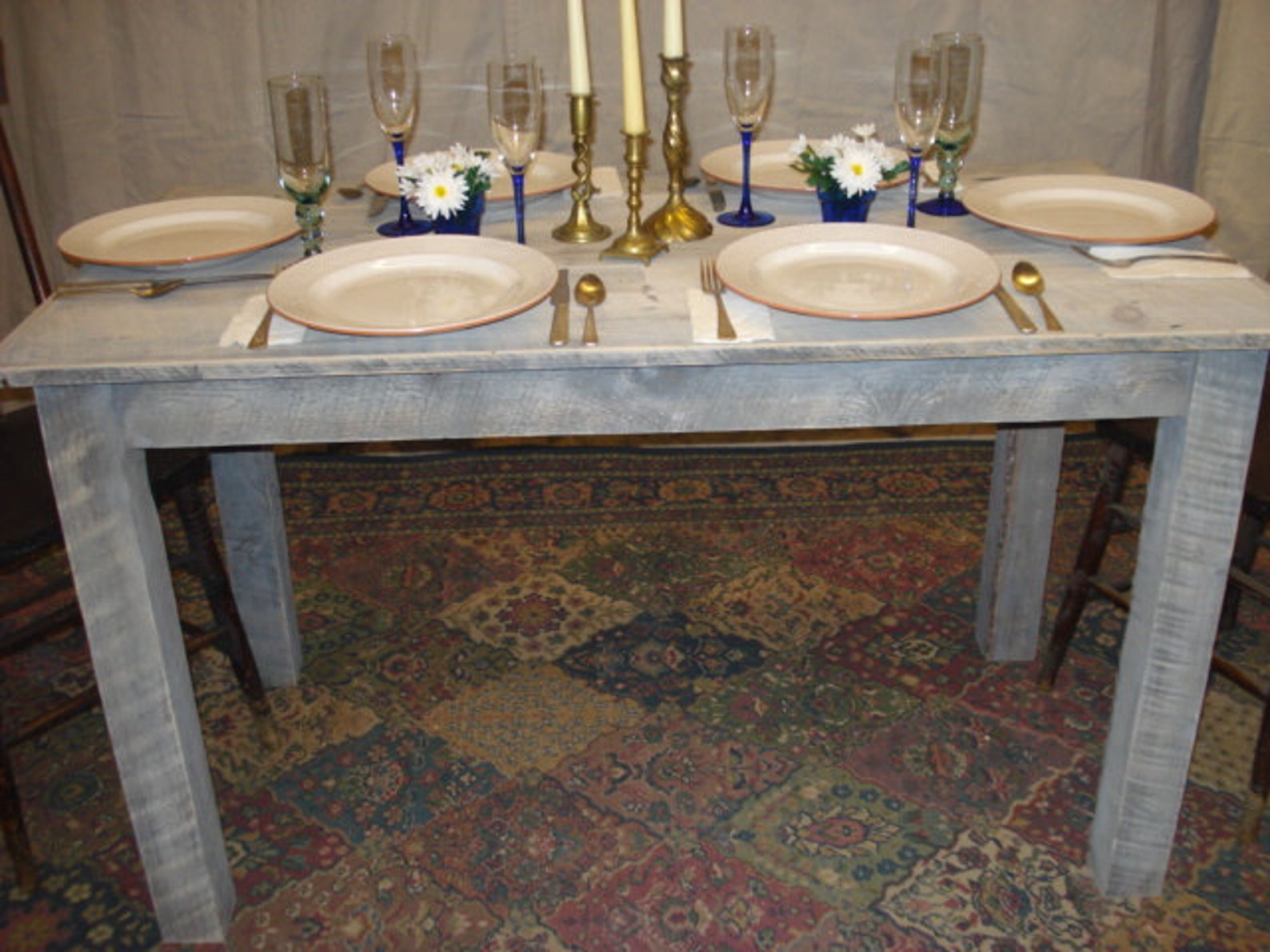 Farmhouse Table Farmhouse Whitewashed Table 50 X | Etsy