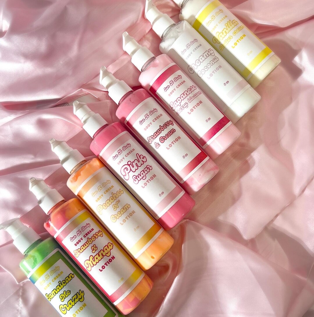 Strawberry & Cream Body Lotion Scented Body Lotions Gift Lotion - Etsy